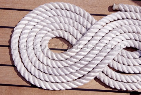 517-4758: Coiled rope on deck of classic yacht - : Asset Details -Kos ...