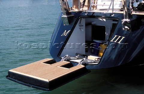 700-0095: Transom door revealing lazarette interior on - : Asset ...